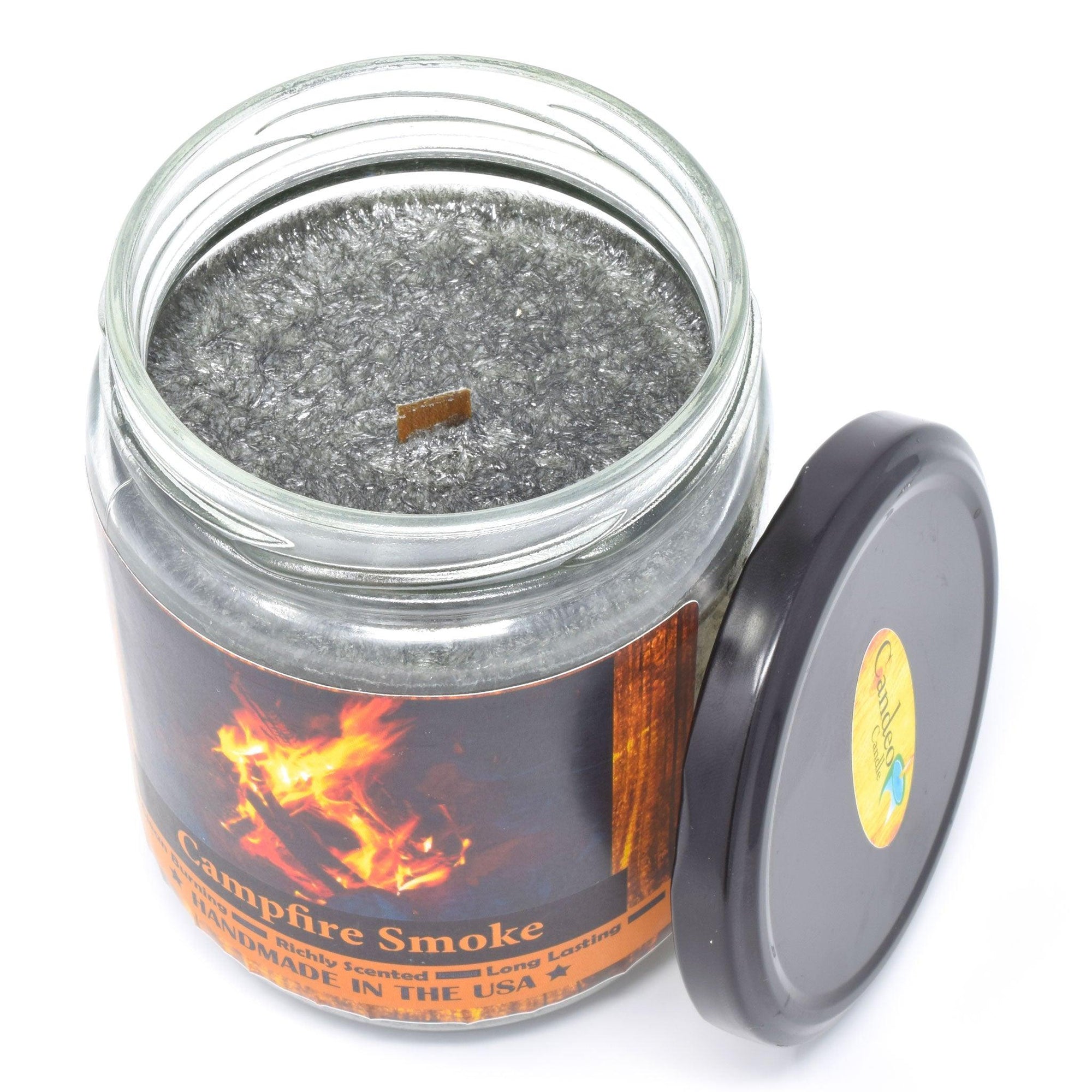 Campfire Smoke Wood Wick Jar, 12oz