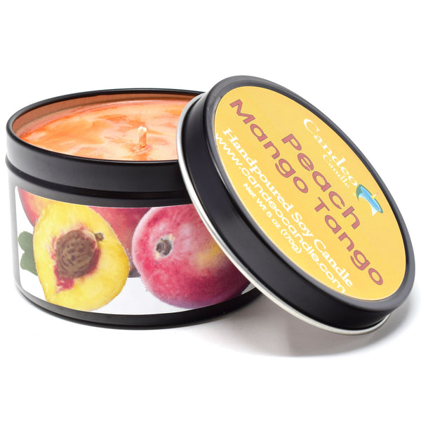 Peach Mango Tango, 6oz Soy Candle Tin